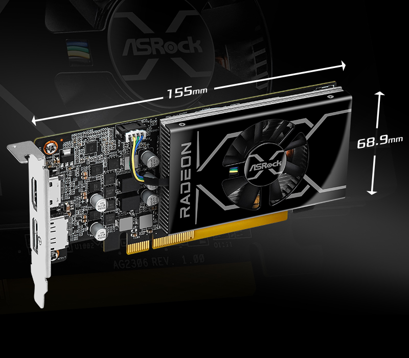 华擎科技 > AMD Radeon™ RX 6400 Low Profile 4GB